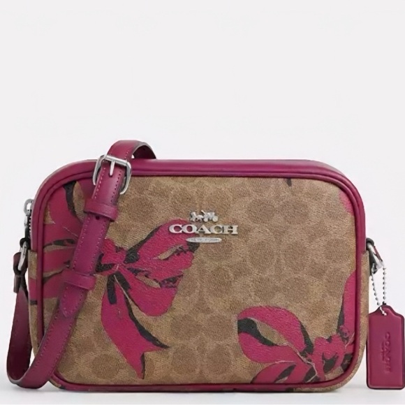 Coach | Bags | Coach Jamie Camera Bag In Signaturecanvas With Bow Print ...